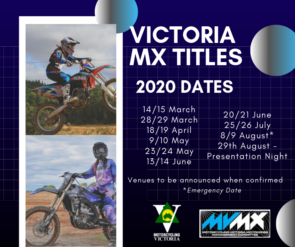2020 MV MX DATES ANNOUNCED | Motorcycling Victoria