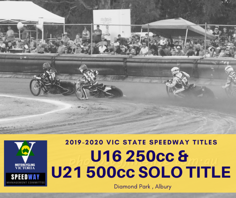 2019 Vic Speedway Title U16 & U21 – Final Field | Motorcycling Victoria