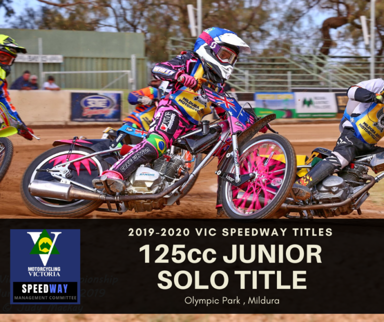 2019 VIC Speedway Titles – 125cc Junior Solo Title Results ...